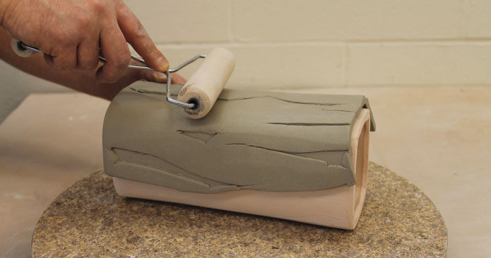 Cutting and Layering Clay Slabs to Create Organic Texture